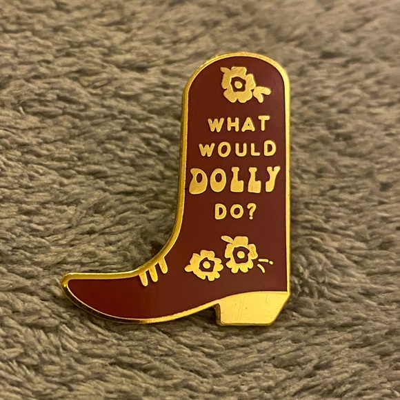 Jewelry | Dolly Parton What Would Dolly Do Boot Lapel Pin | Poshmark